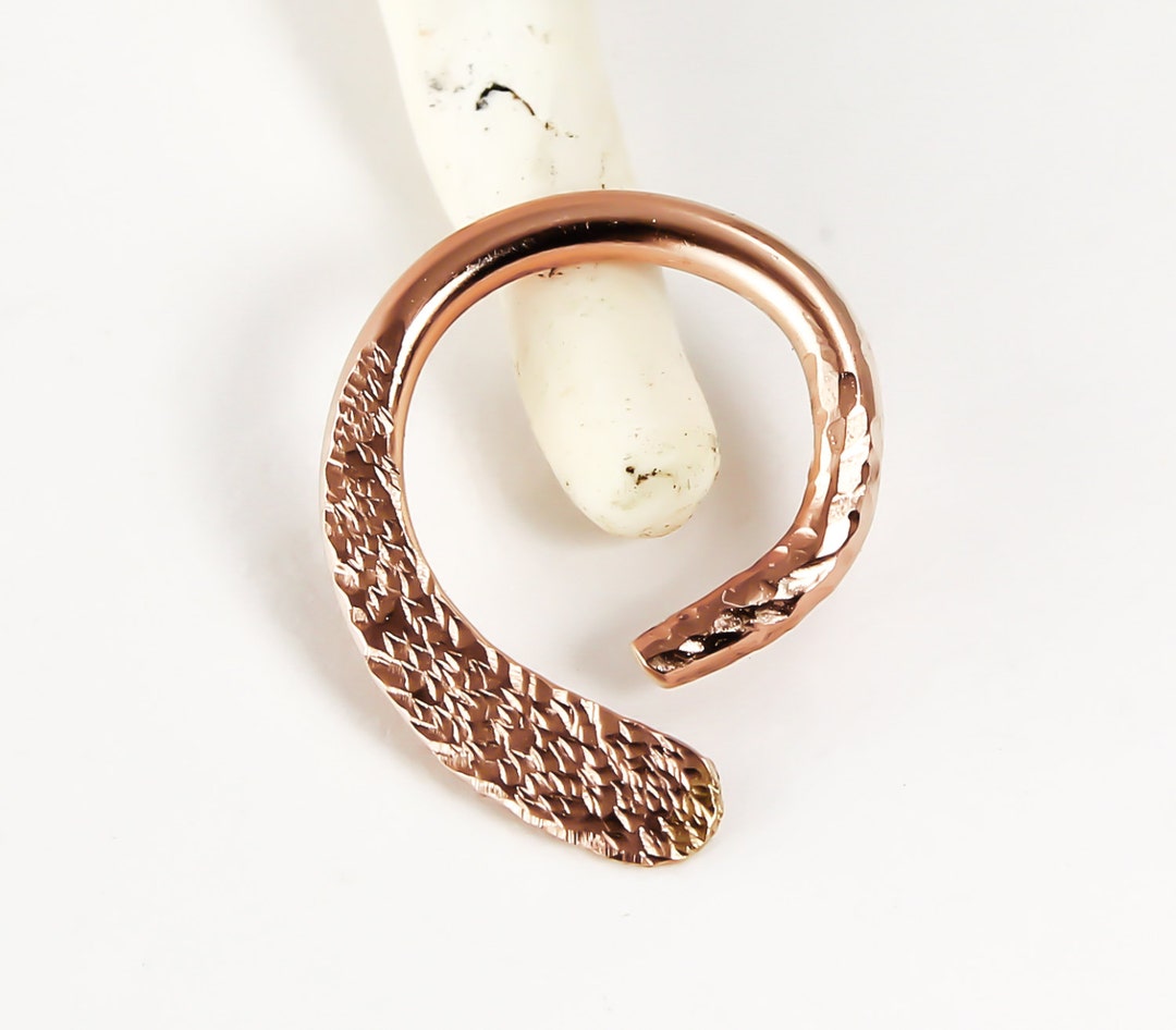 Septum Piercing, Asymmetrical Septum Ring, Scale Textured, Hammered ...