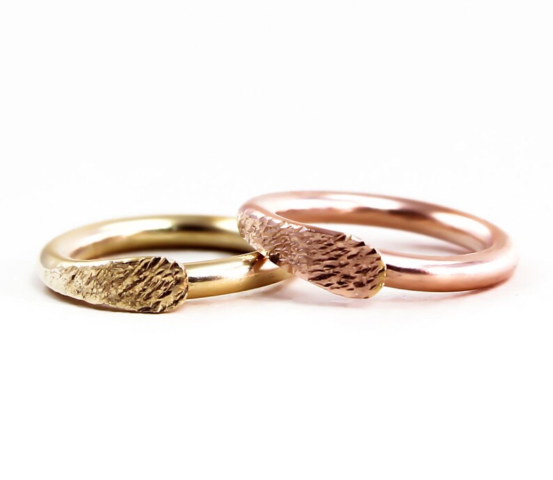 Navel Ring 14 16 18 or 20 Gauge Rose or Yellow Gold - Etsy