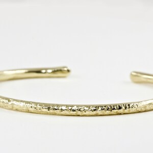 Gold Stacking Bracelet, Brass Bangle, Lead and Nickel Free, Hammered Solid Brass, Textured ...