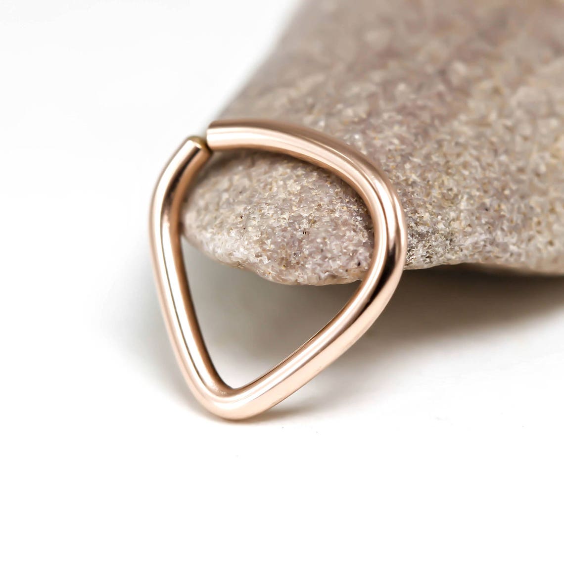 Septum ring Triangle SeptumTriangle Nose Ring Silver 14K | Etsy