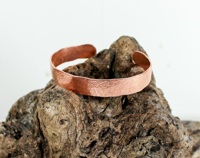Cuff Bracelet Hammered Solid Copper Lead and Nickel Free - Etsy
