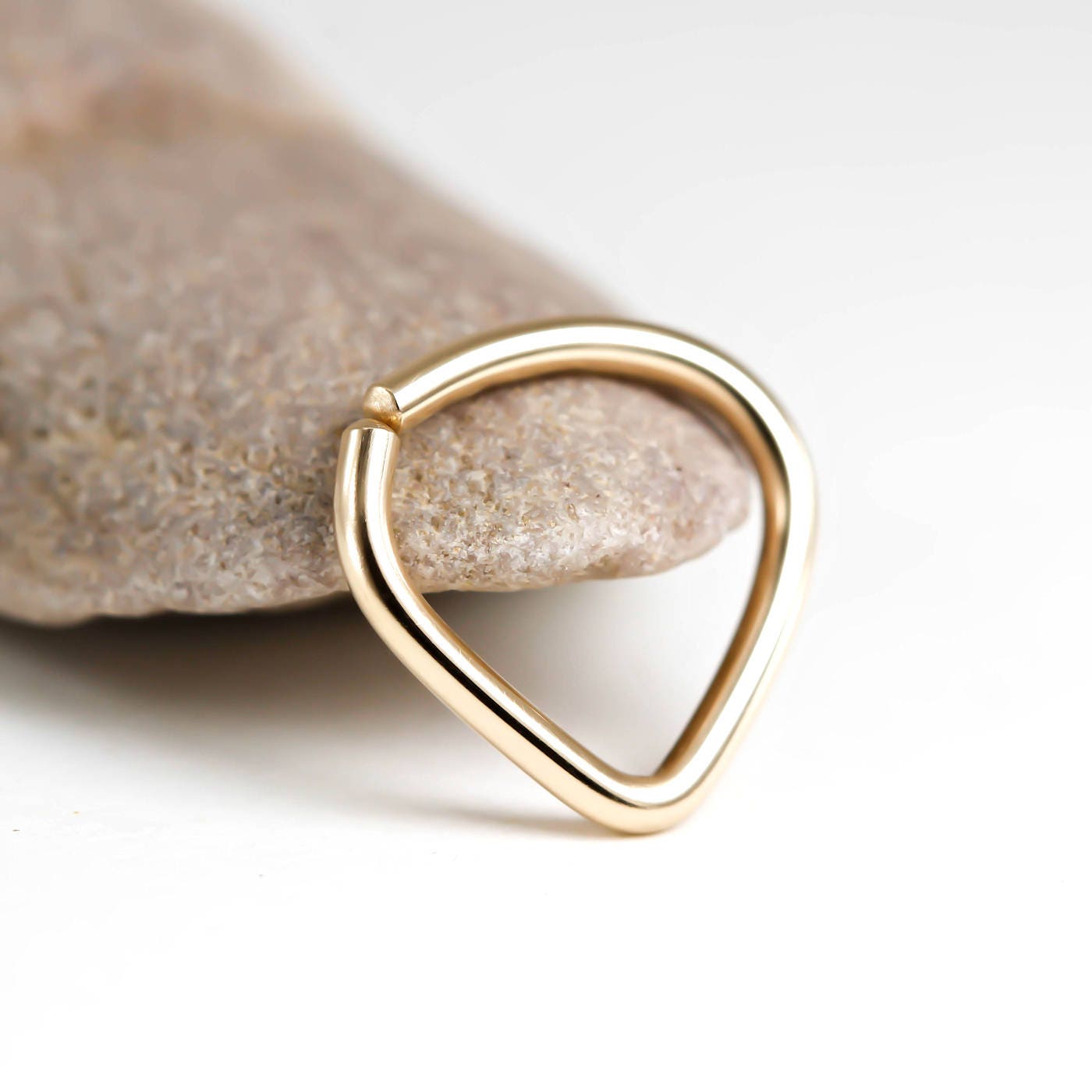 Septum Ring Triangle Septumtriangle Nose Ring Silver 14K - Etsy Australia