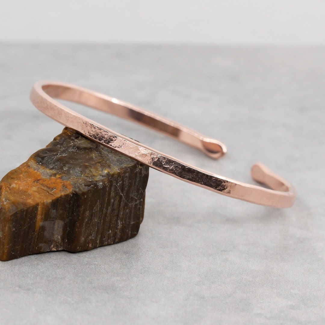 Copper Cuff Bracelet, Hammered Solid Copper, Lead and Nickel Free ...