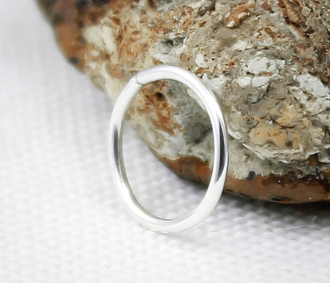 Lip Ring, Piercing Ring, Sterling Silver, 14k Rose or Yellow Gold ...