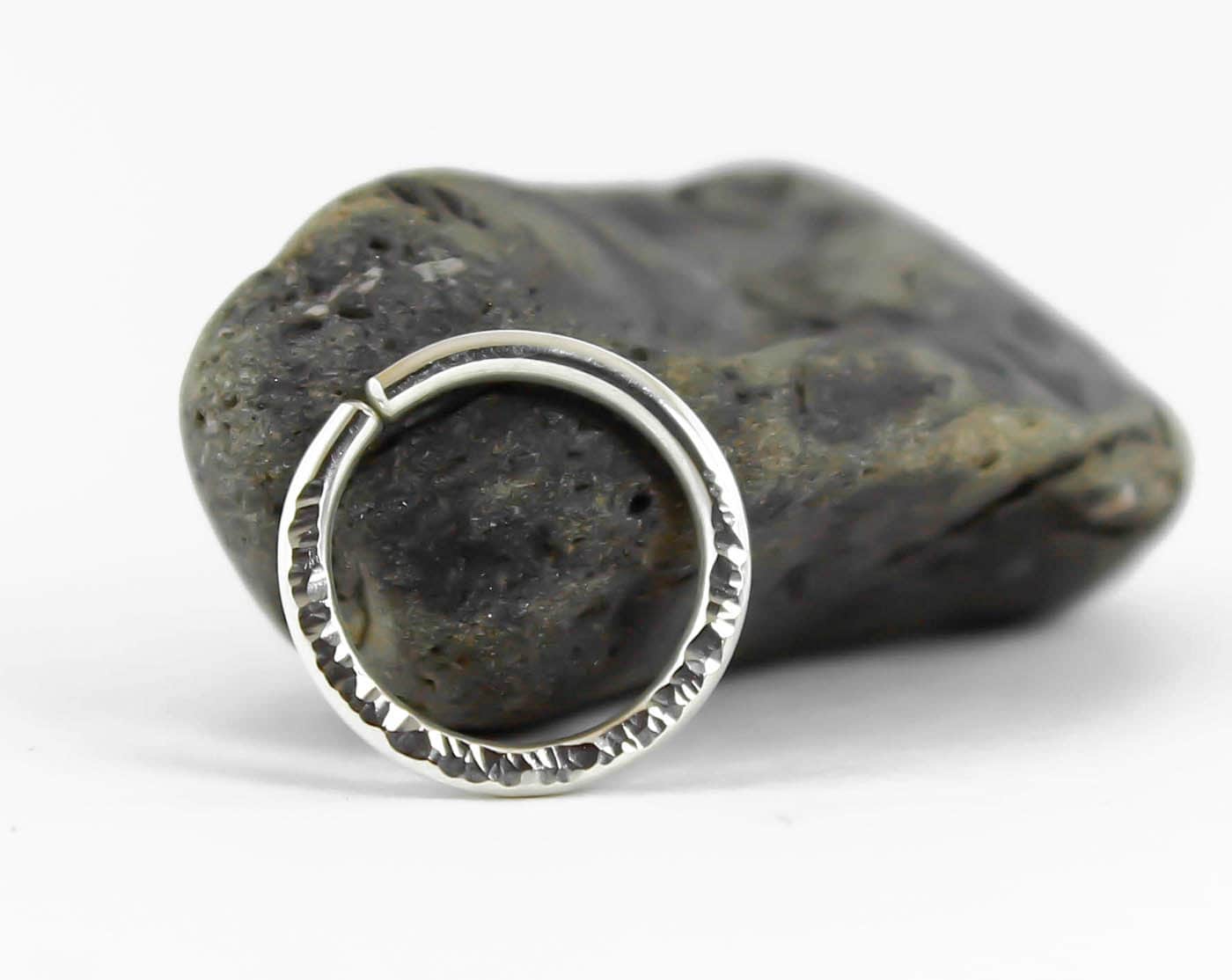 Septum ring Sterling Silver 14 16 18 19 20 gauge | Etsy