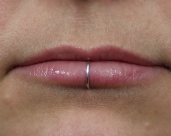 Double Lip Ring, Solid Sterling Silver, Gold Filled, Argentium Silver ...