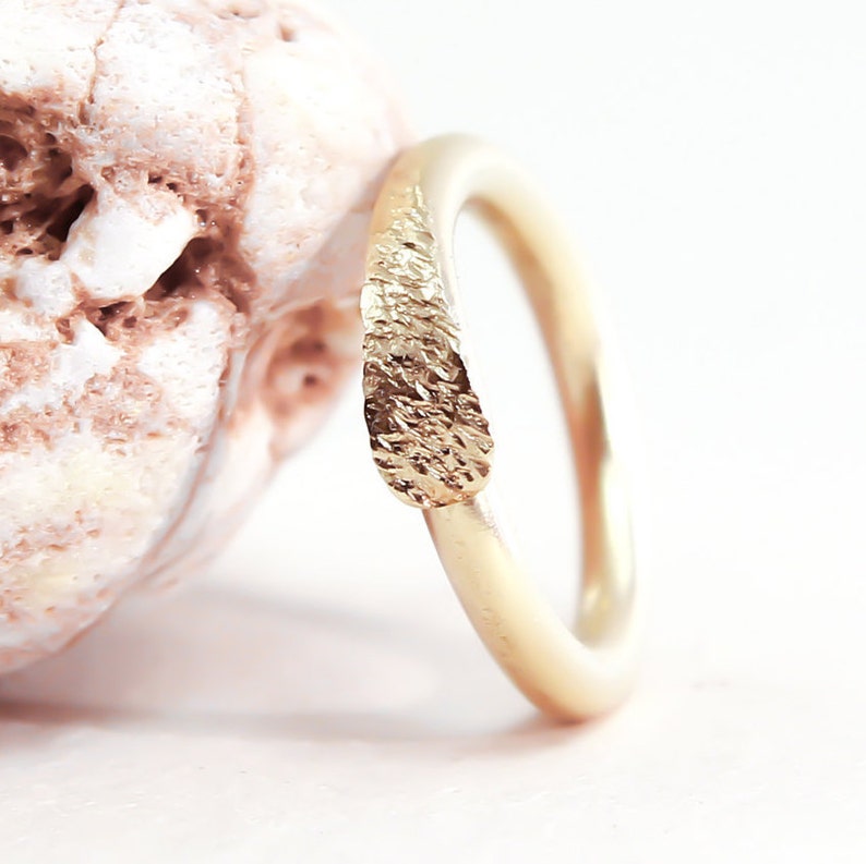 Navel Ring 14 16 18 or 20 Gauge Rose or Yellow Gold - Etsy