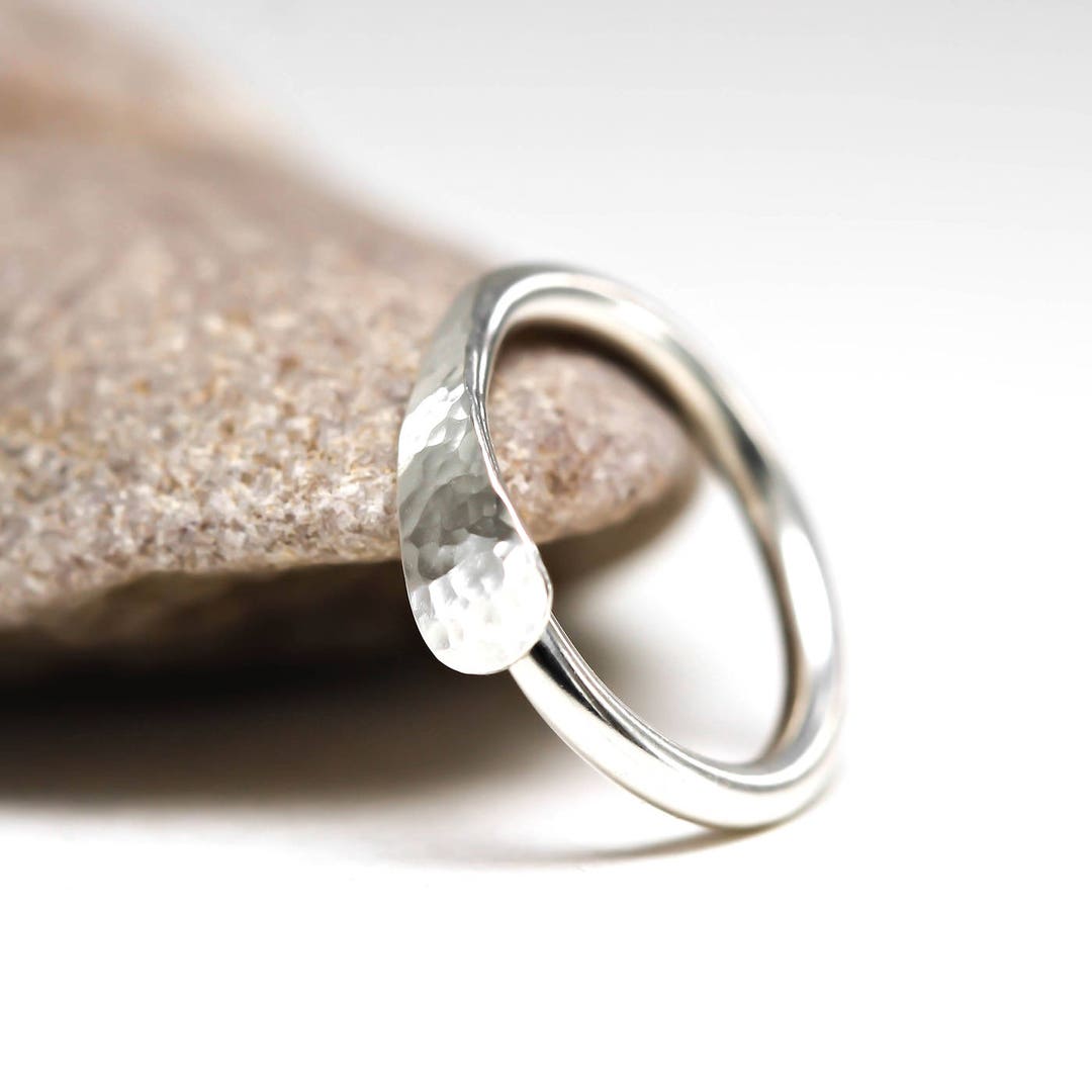 Nose Ring, Sterling Silver Nose Ring, Various Gauges, Hammered ...