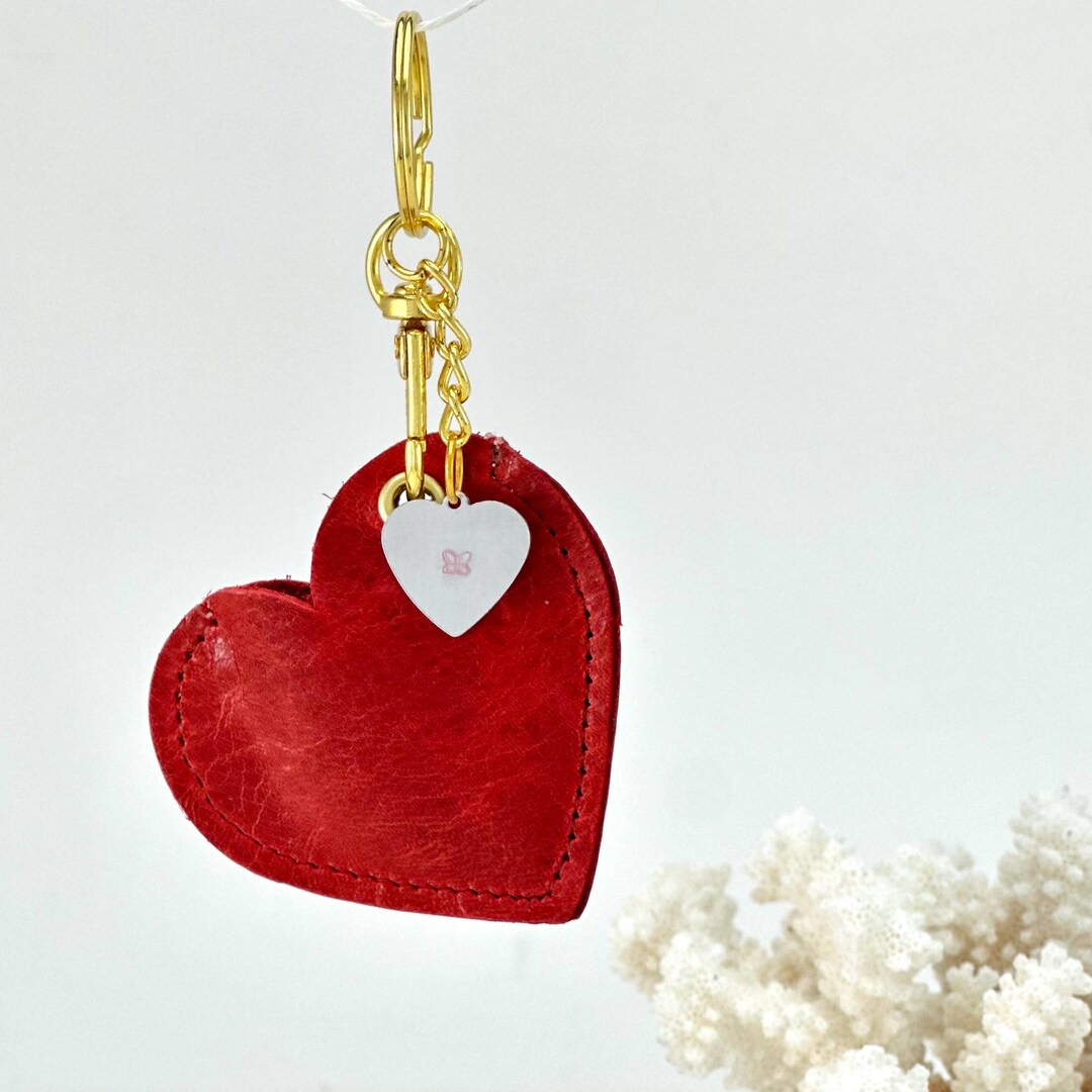 Heart Keychain AirTag Holder Key Chain Charm Purse Celestial Custom ...