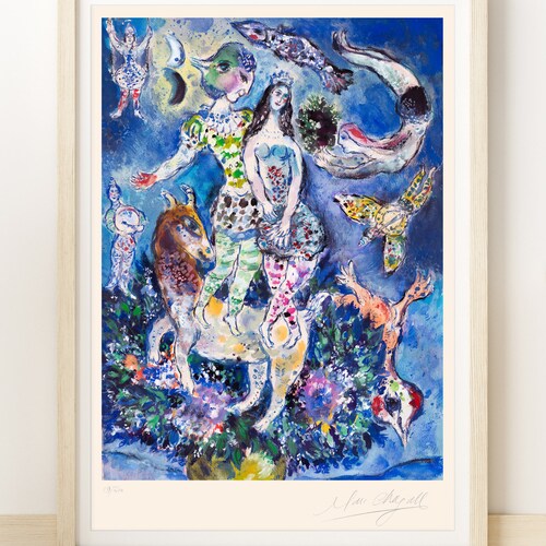 Marc Chagall Art Print Chagall Print the Promenade 1917 - Etsy