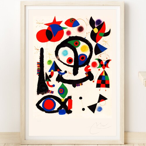 JOAN MIRÓ Signed 'abstract Figures' Original - Etsy