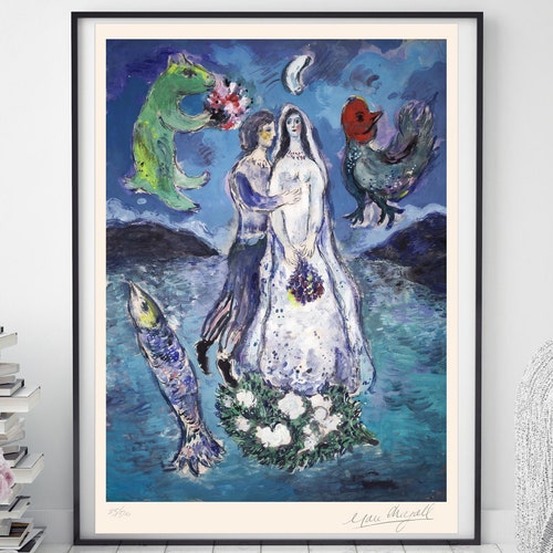 MARC CHAGALL 'lovers' Original Lithograph Signed - Etsy