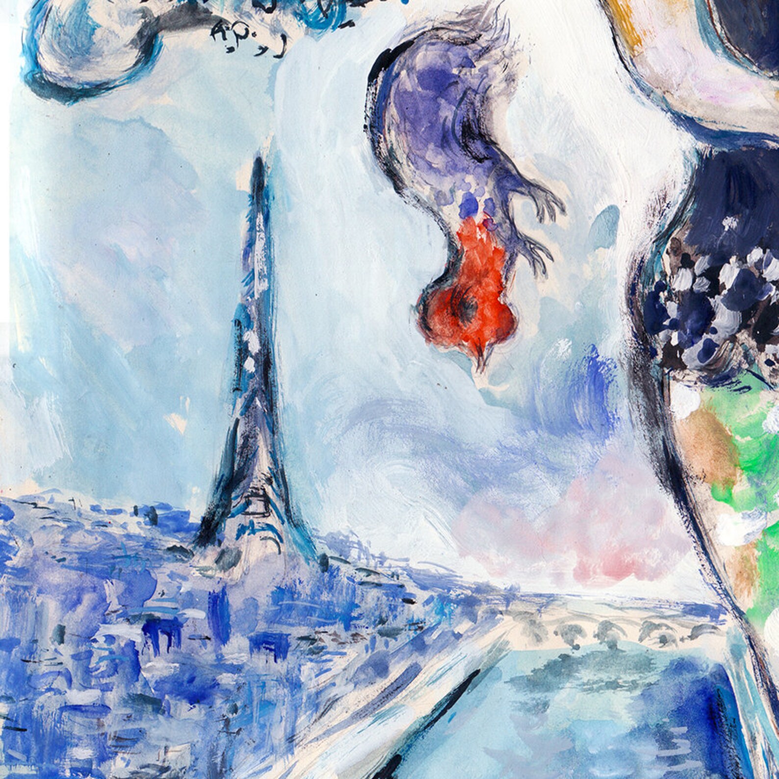 MARC CHAGALL 'danseuse' Original Lithograph Vintage Signed Print COA ...