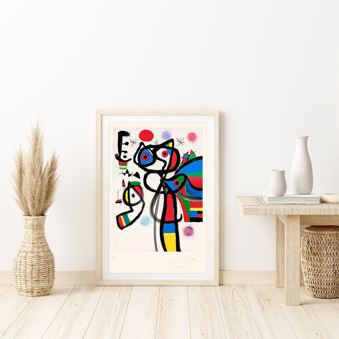 JOAN MIRÓ Signed 'abstract Figures' - Original Lithograph- Vintage ...
