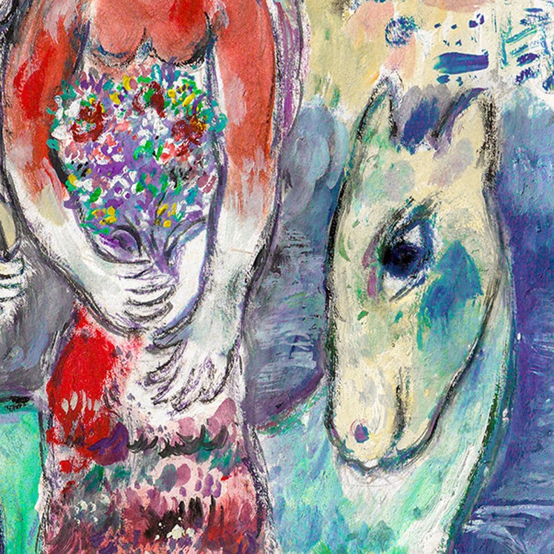 MARC CHAGALL Clown Amoureux Original Lithograph Vintage Signed Print ...