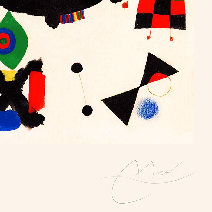 JOAN MIRÓ Signed 'abstract Figures' Original | Etsy