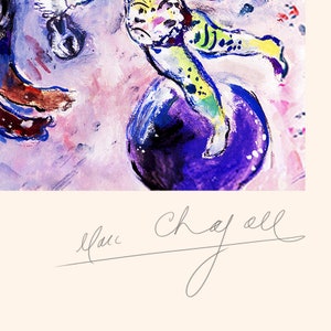MARC CHAGALL 'the Circus' - Original Lithograph- Signed Print (COA) 'le ...