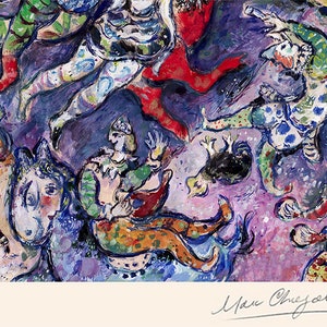 MARC CHAGALL 'scène De Cirque' - Original Lithograph- Signed Print (COA ...