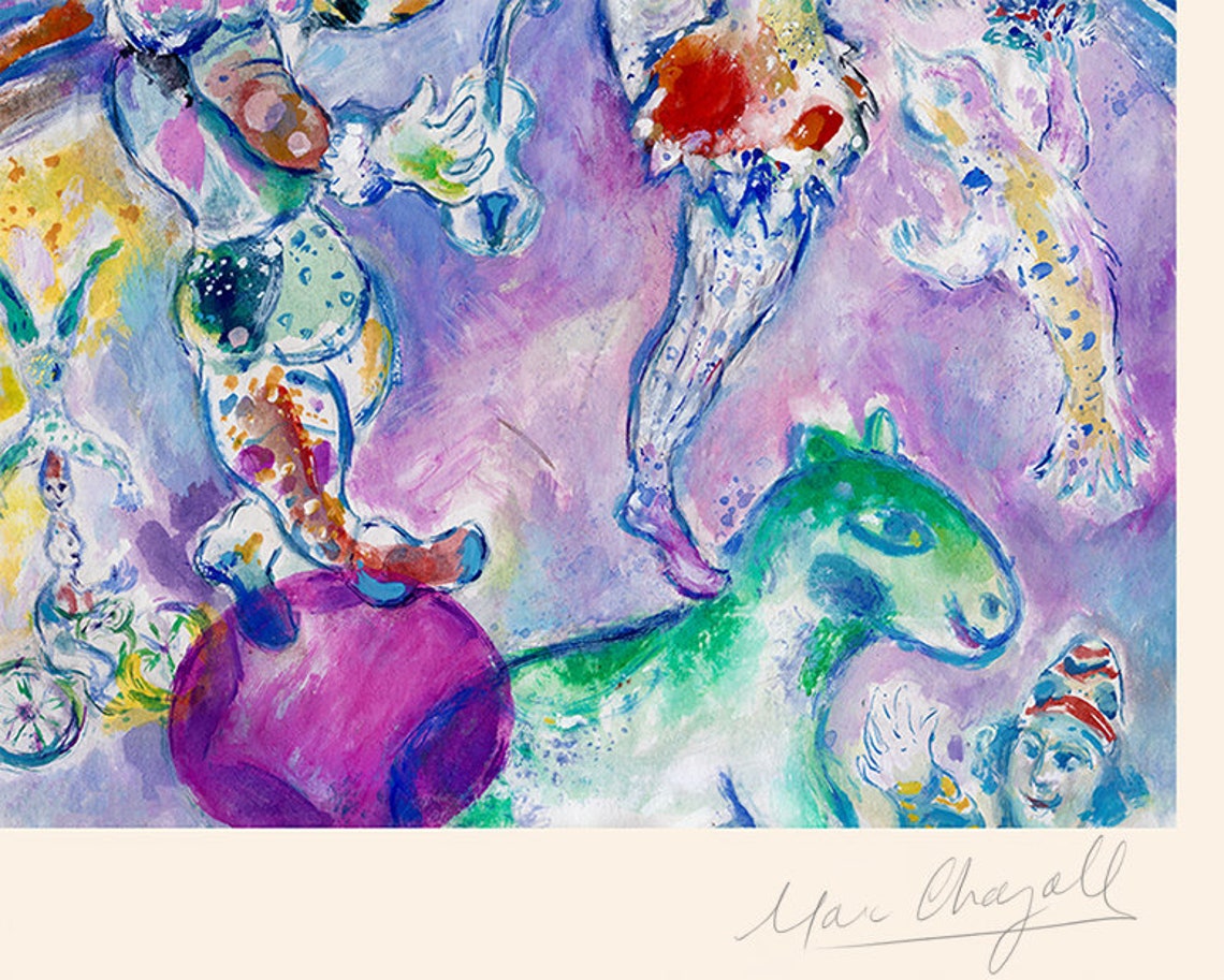 MARC CHAGALL ' the Circus' - Original Lithograph- Signed Print (COA ...