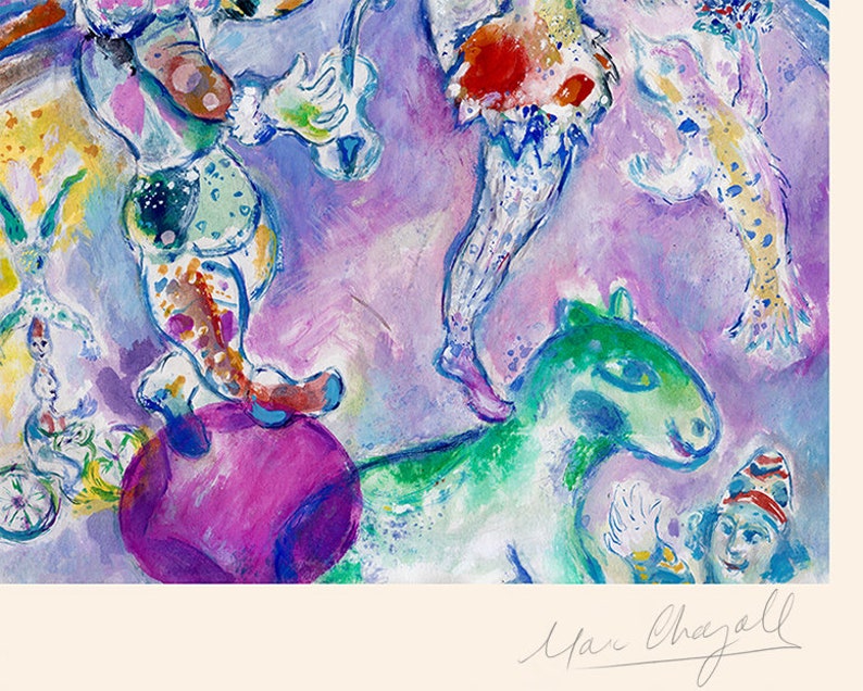 MARC CHAGALL ' the Circus' - Original Lithograph- Signed Print (COA ...