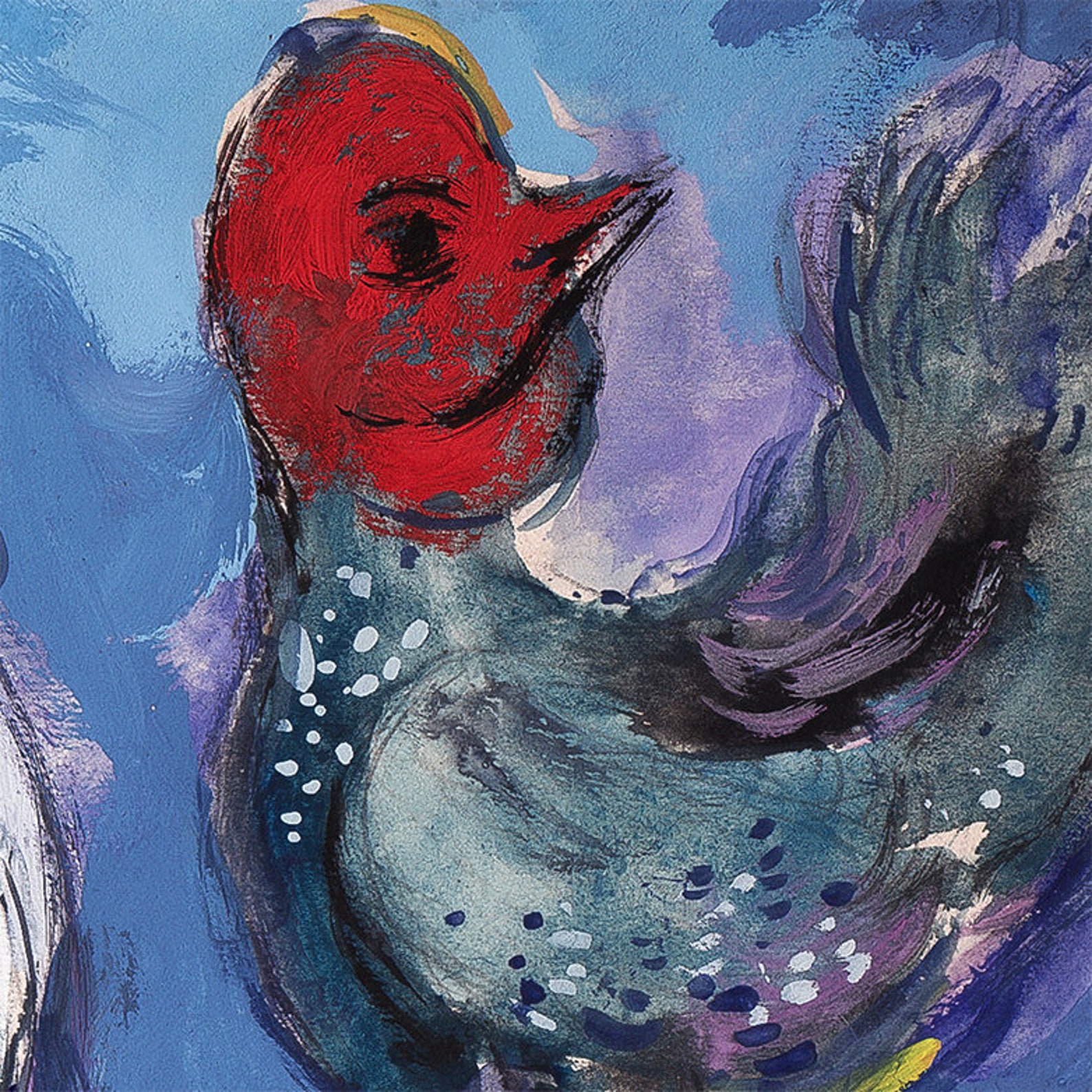 MARC CHAGALL 'lovers in the Moonlight' - Original Lithograph- Signed ...