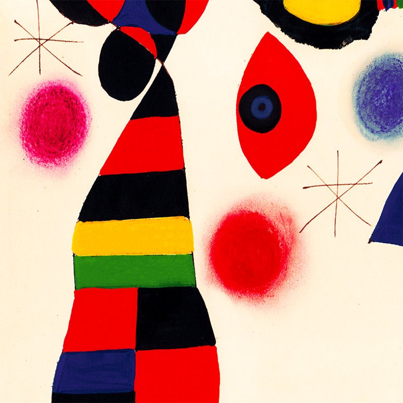JOAN MIRÓ Signed 'abstract Figures' - Original Lithograph- Vintage ...