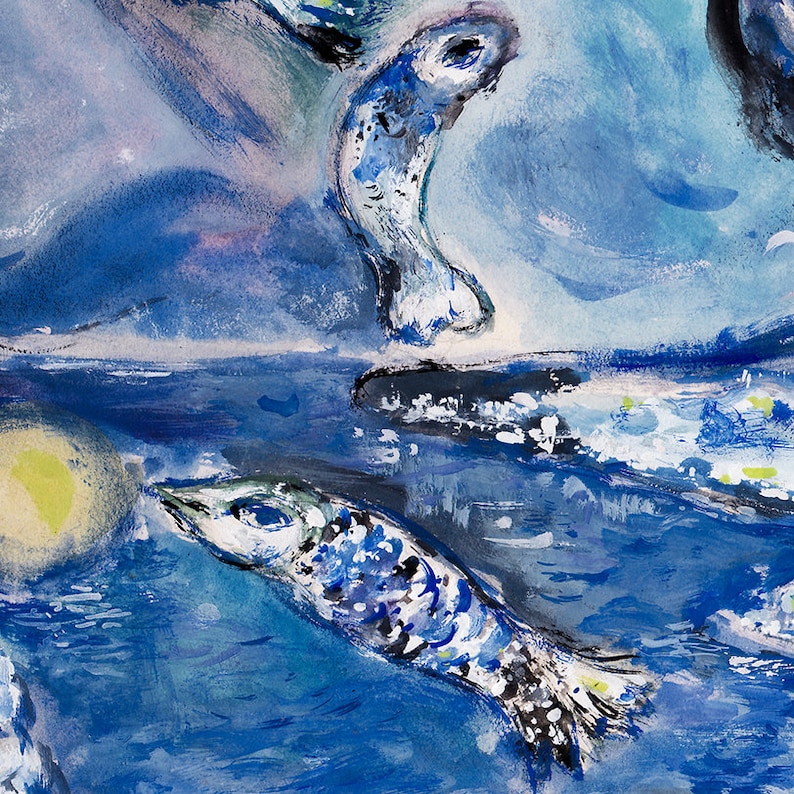 Marc Chagall Lovers Original Lithograph Signed Etsy