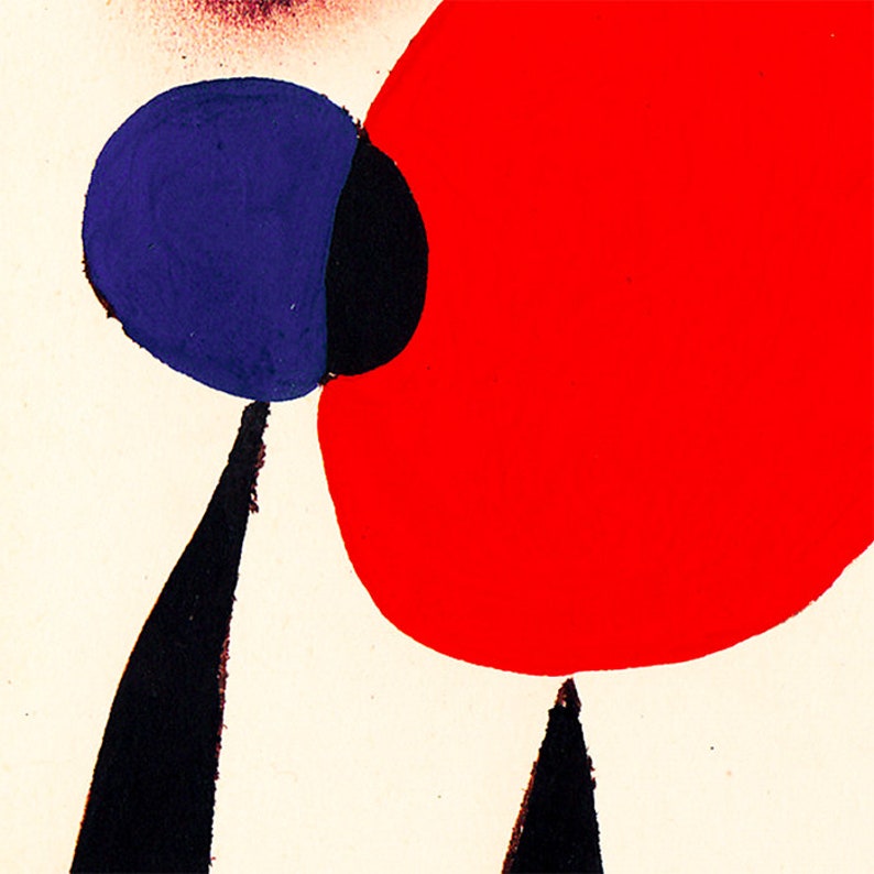 JOAN MIRÓ Signed 'abstract Figures' Original - Etsy