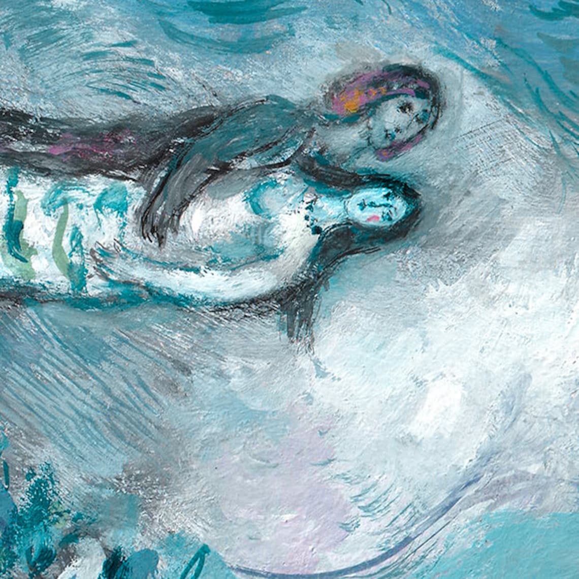 MARC CHAGALL 'lovers' Original Lithograph Signed | Etsy