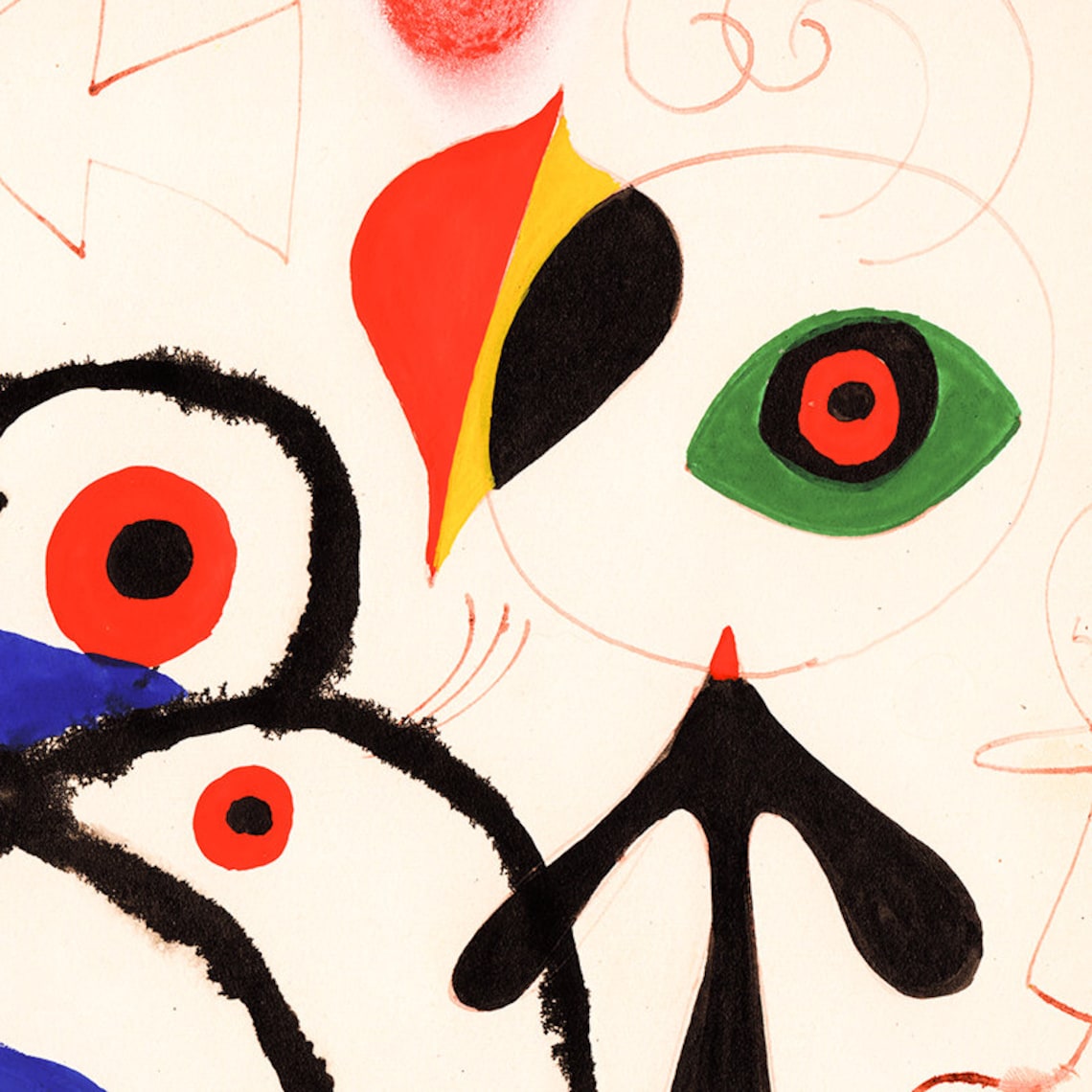 JOAN MIRÓ Signed 'abstract Figures' Original - Etsy