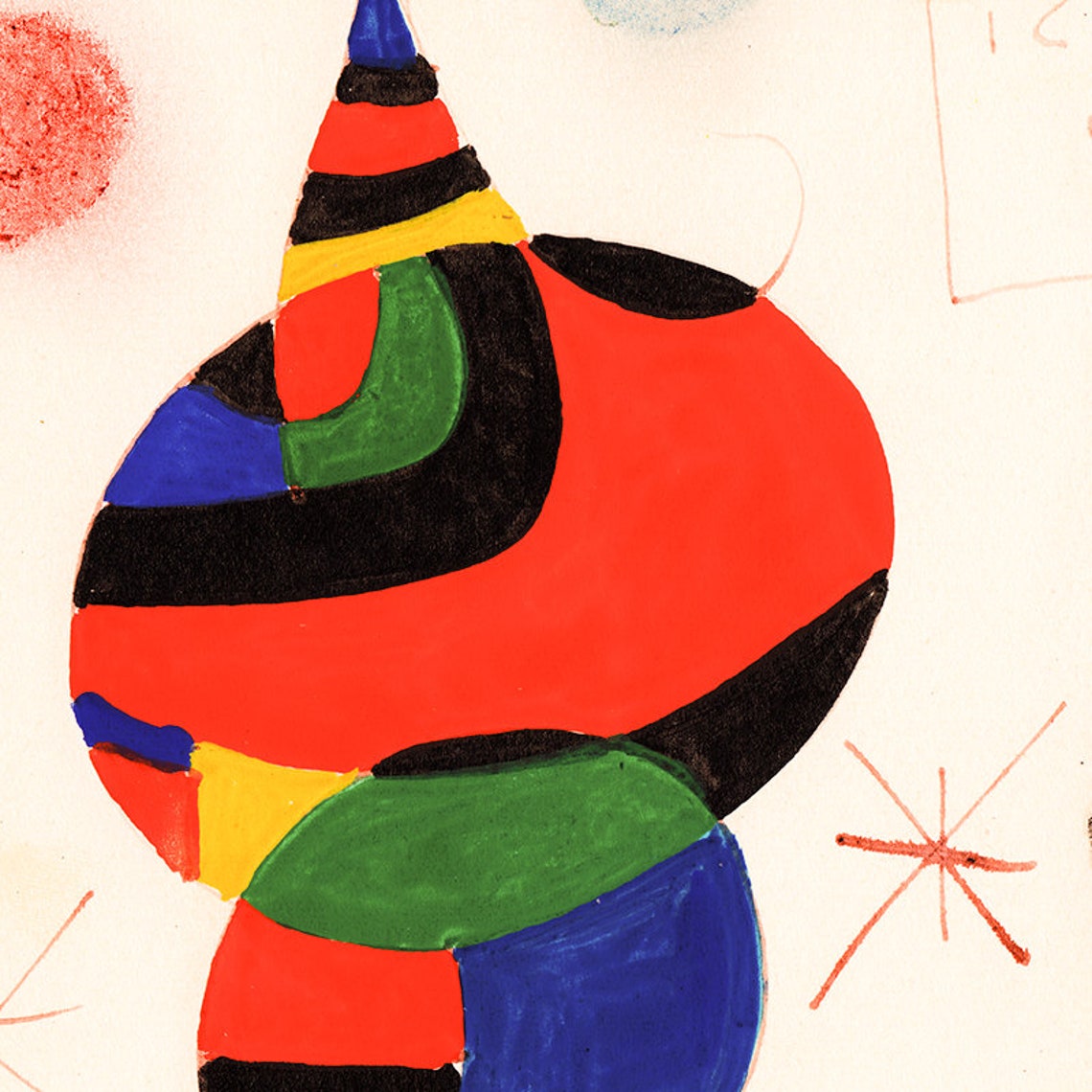 JOAN MIRÓ Signé 'Figures abstraites' Lithographie - Etsy France