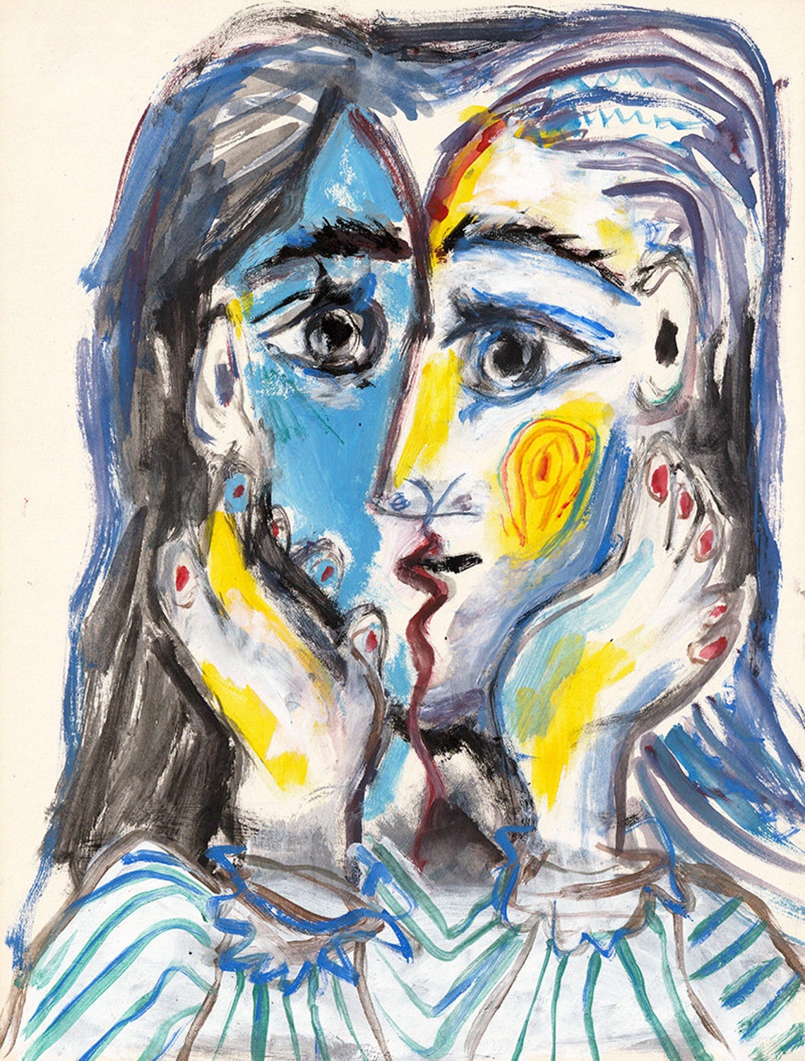 PABLO PICASSO 'visage' abstract Wall Art Wall Art - Etsy