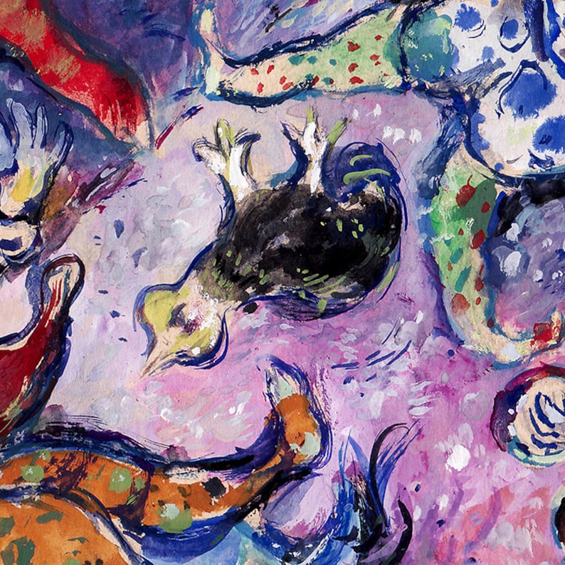 Marc Chagall Scène De Cirque Original Lithograph Etsy