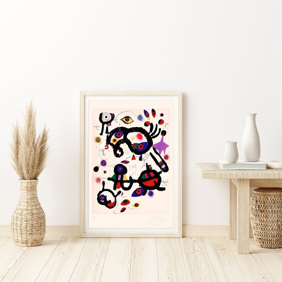 JOAN MIRÓ Signed 'abstract Figures' - Original Lithograph- Vintage ...