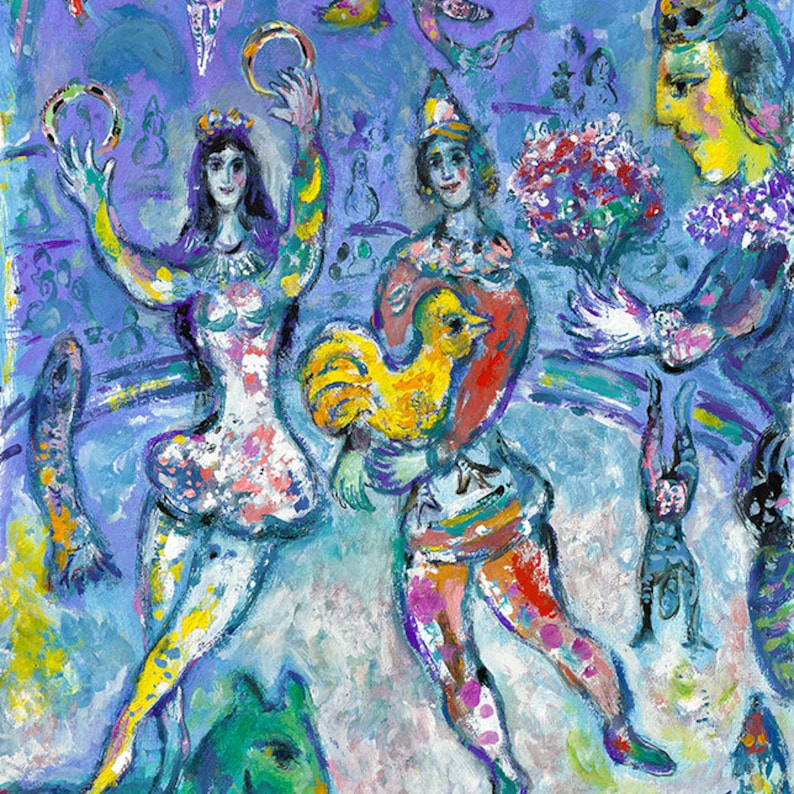 MARC CHAGALL ' the Circus' - Original Lithograph- Signed Print (COA ...
