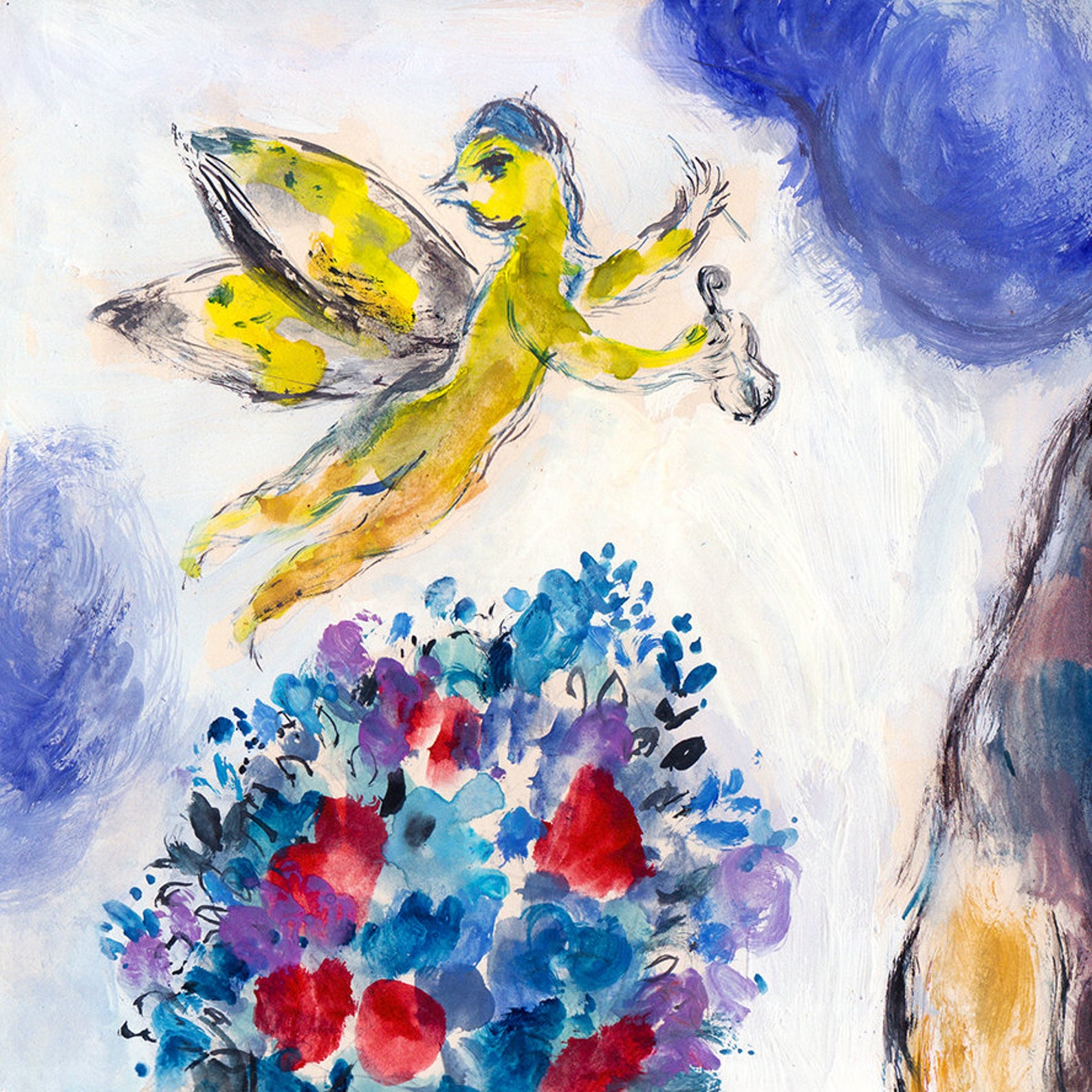 MARC CHAGALL 'danseuse' Original Lithograph Vintage Signed Print COA ...