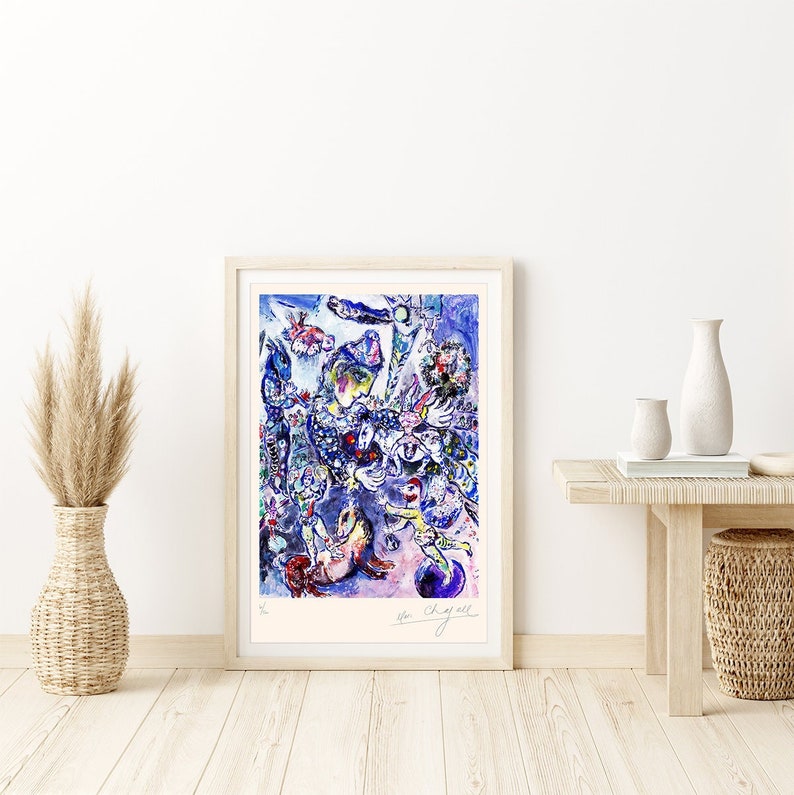 MARC CHAGALL 'the Circus' - Original Lithograph- Signed Print (COA) 'le ...