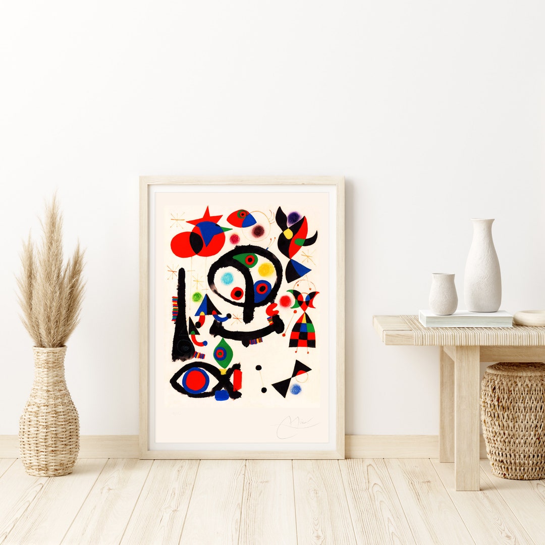 JOAN MIRÓ Signed 'abstract Figures' - Original Lithograph- Signed Print ...