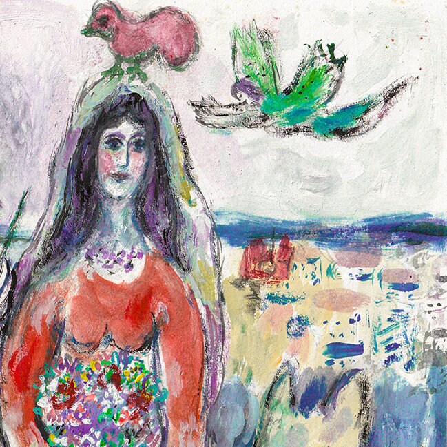 MARC CHAGALL Clown Amoureux Original Lithograph Vintage Signed Print ...