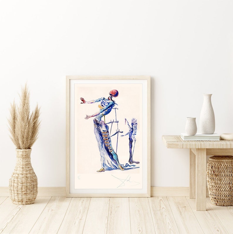 SALVADOR DALÍ 'the Burning Giraffe' Original - Etsy