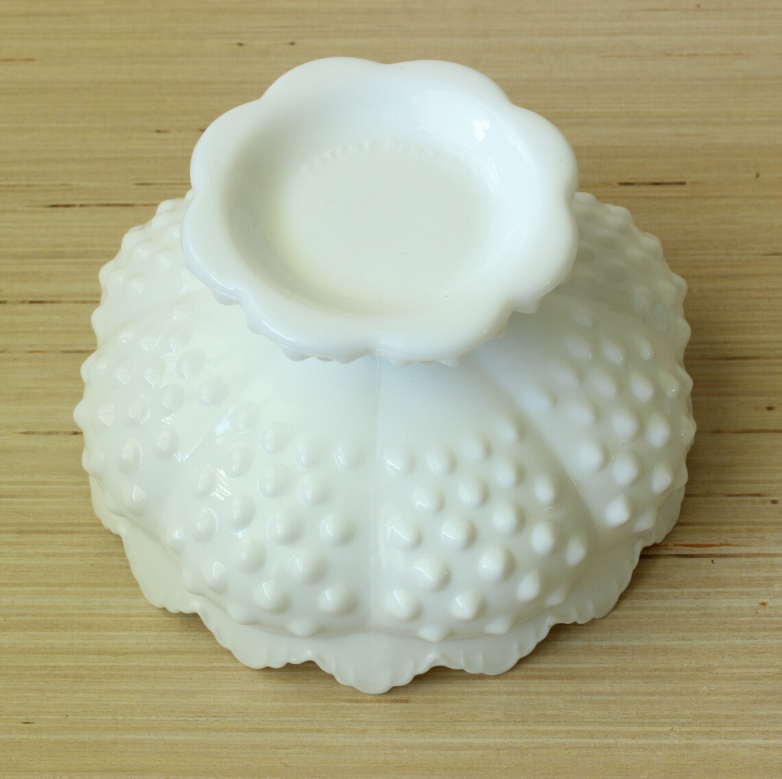 Fenton Milk Glass Hobnail Epergne Pre 1950s - Etsy