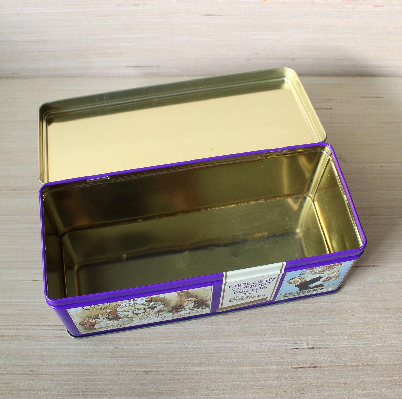 Cadbury's Chocolate Covered Biscuits Tin--purple, Mid 1990s--great ...