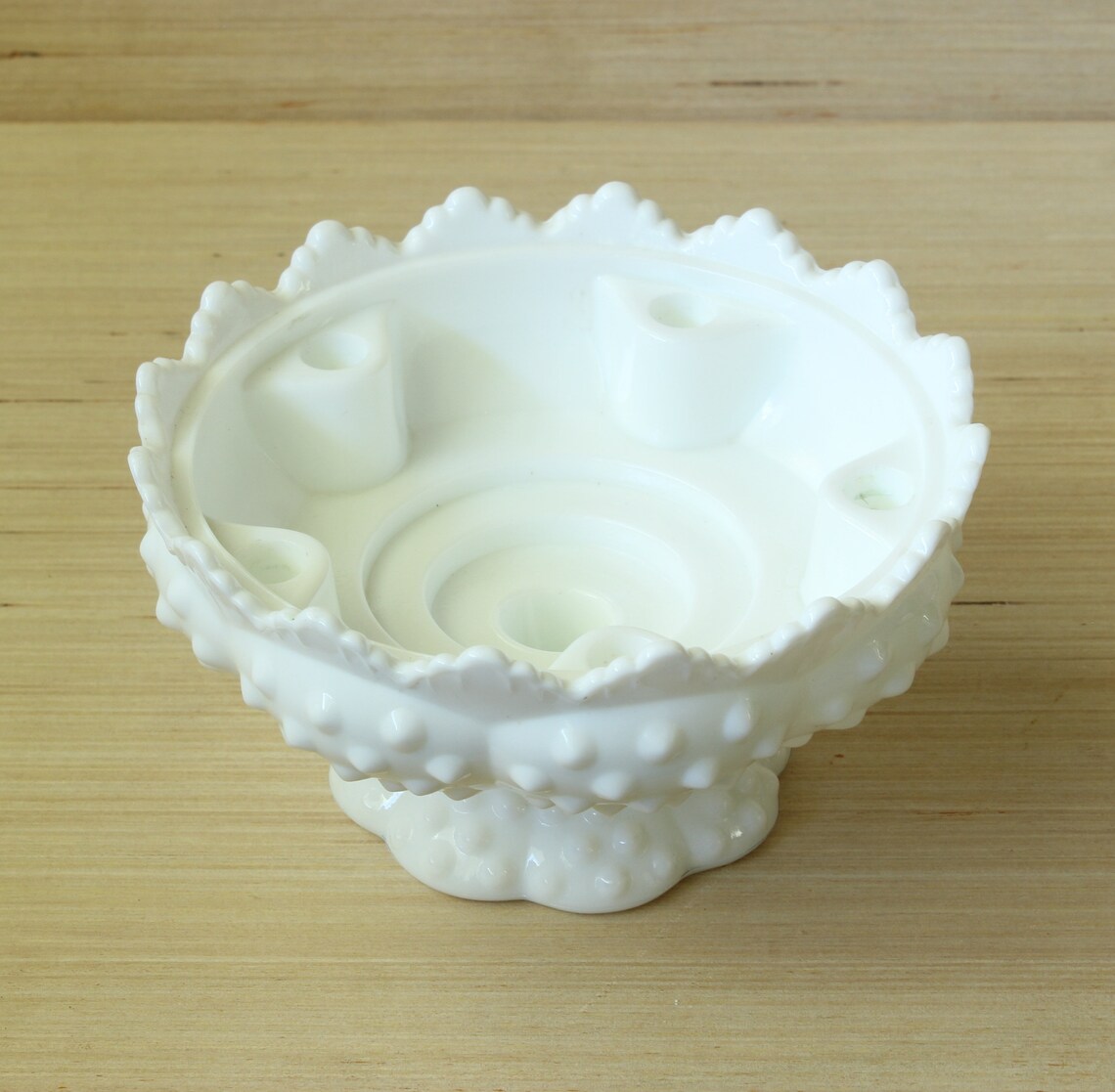 Fenton Milk Glass Hobnail Epergne Pre 1950s - Etsy