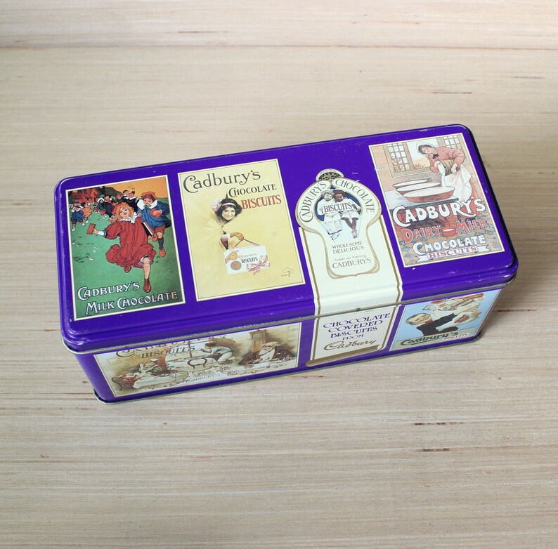 Cadbury's Chocolate Covered Biscuits Tin--purple, Mid 1990s--great ...