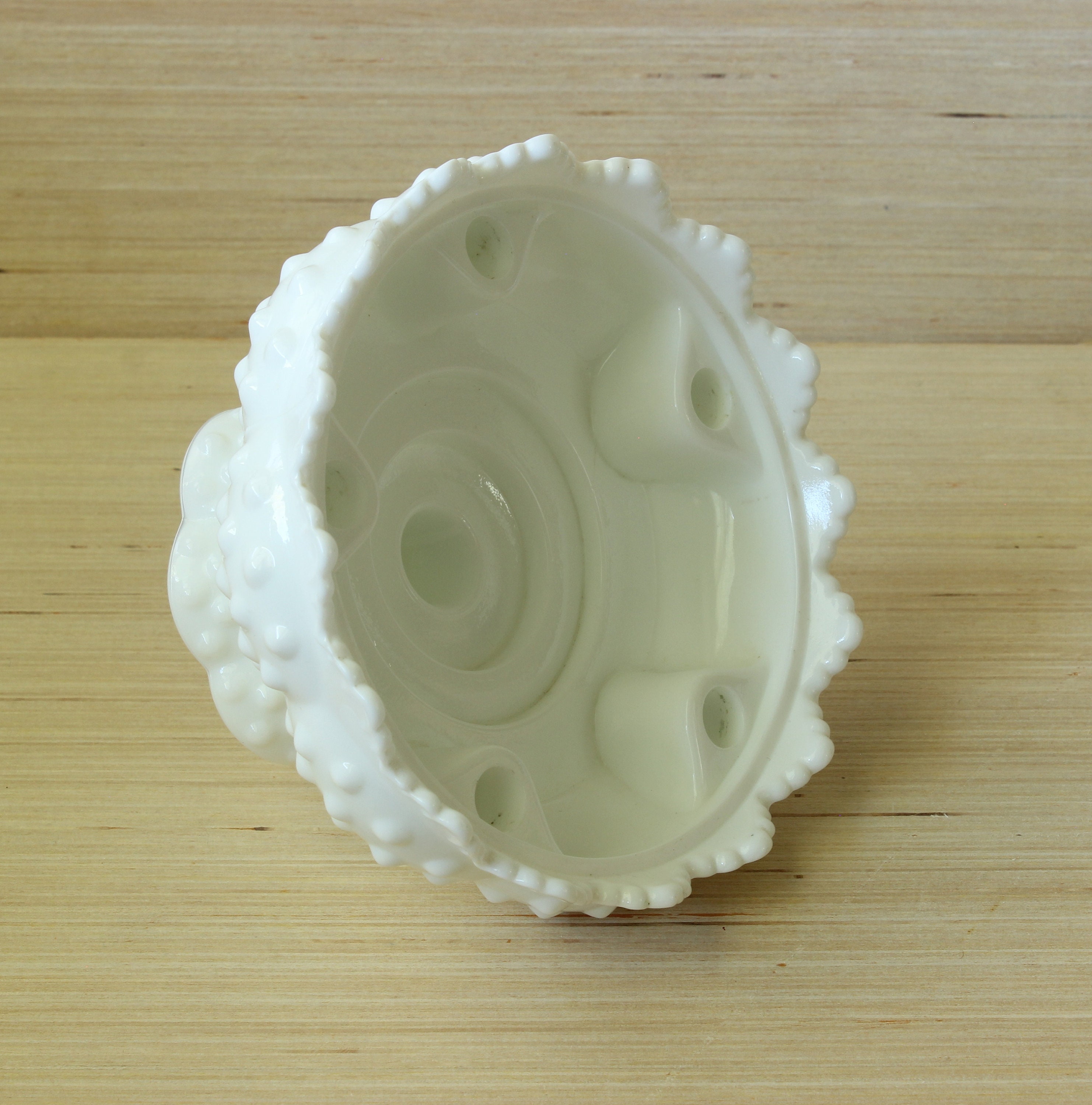 Fenton Milk Glass Hobnail Epergne Pre 1950s - Etsy