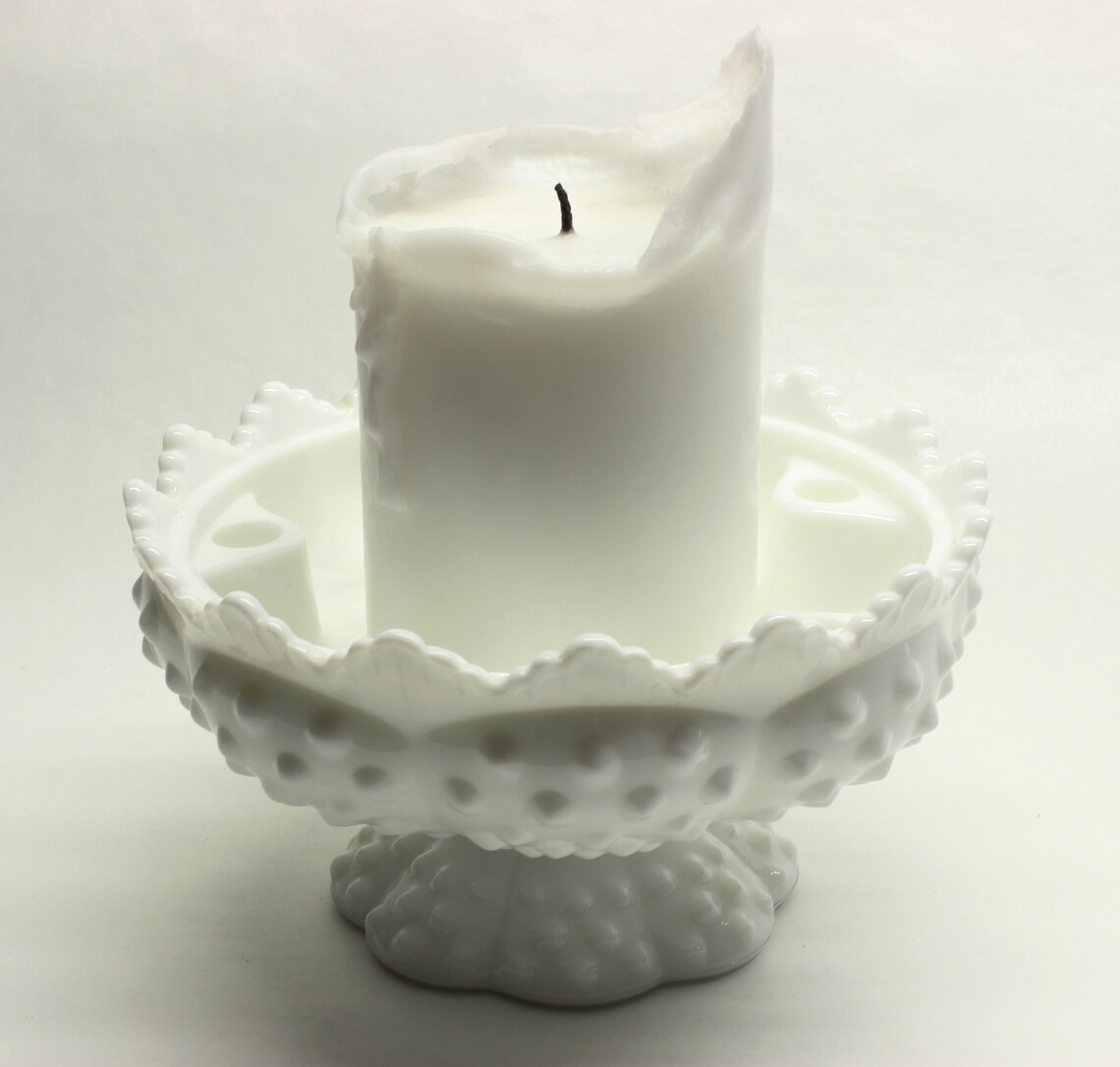 Fenton Milk Glass Hobnail Epergne Pre 1950s | Etsy