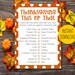 Thanksgiving This or That Game, Thanksgiving Game, Kids Game ...