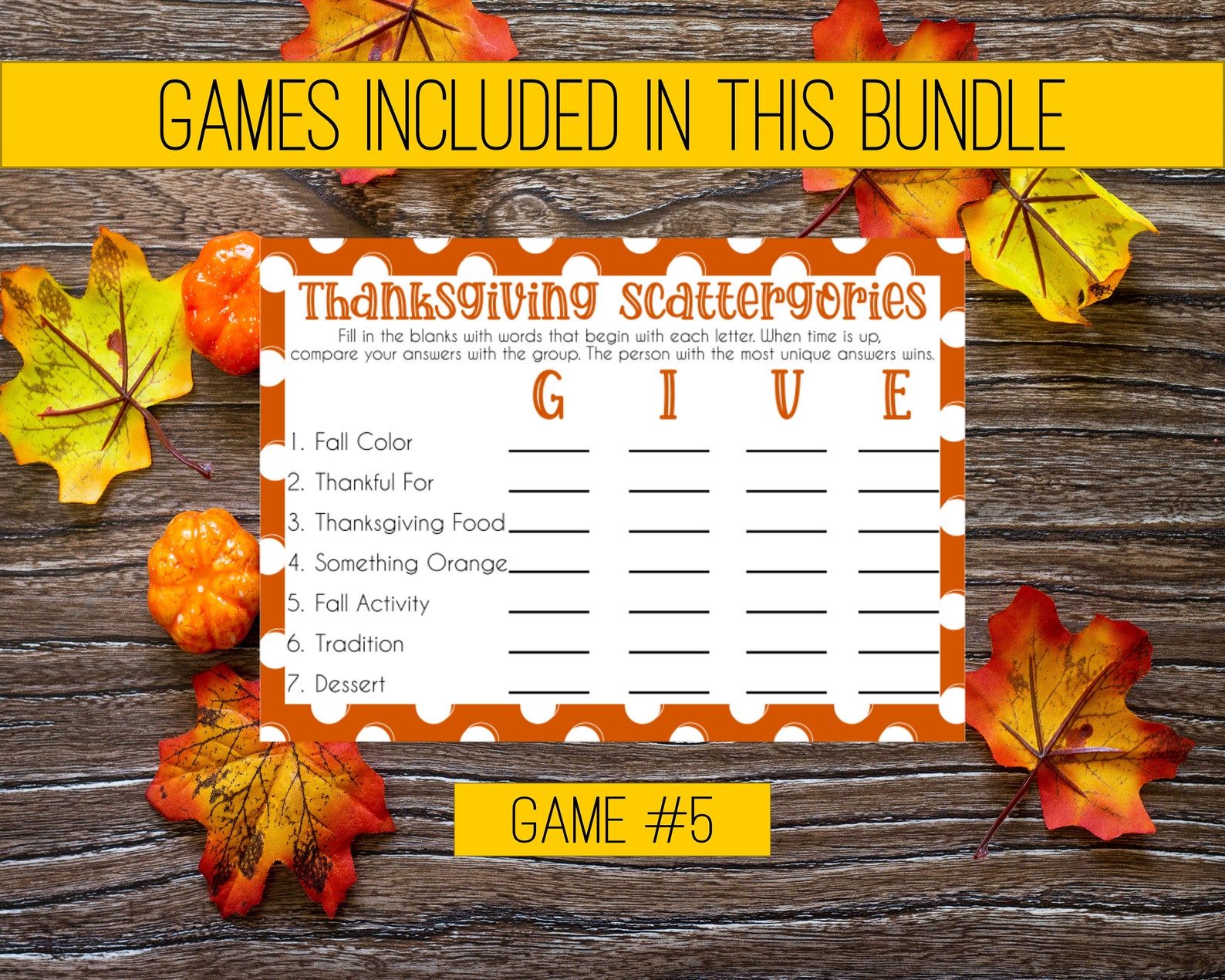 Adult Thanksgiving Game Bundle, Thanksgiving Game, Thanksgiving ...