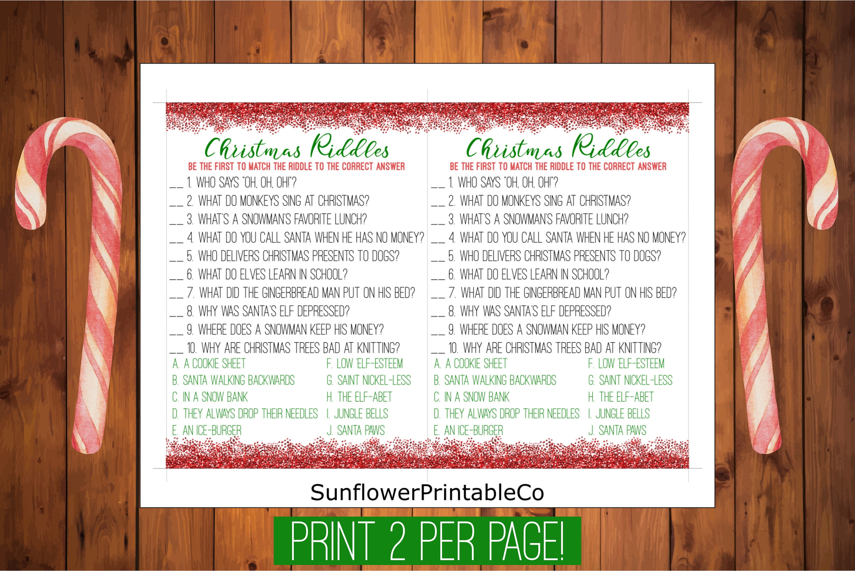 Christmas Riddle Game, Printable, Christmas Game, Kids Game, Christmas ...