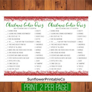 Christmas Cookie Quiz Game, Printable, Christmas Game, Kids Game ...